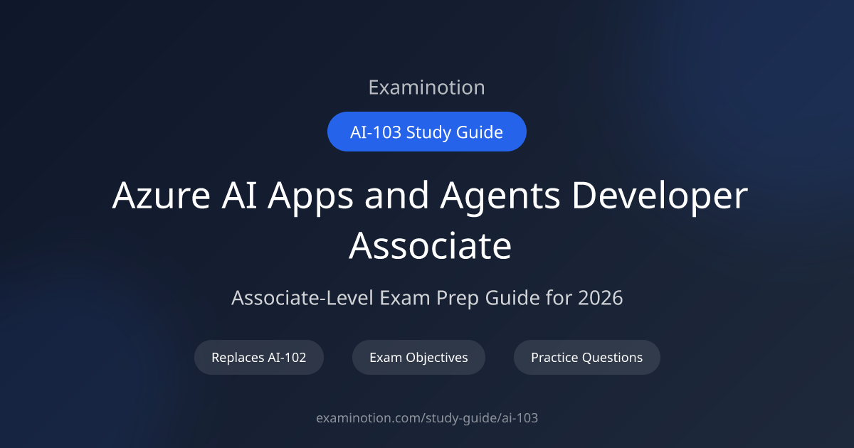 AI-103 Study Guide: Azure AI Apps and Agents Developer Associate Exam ...